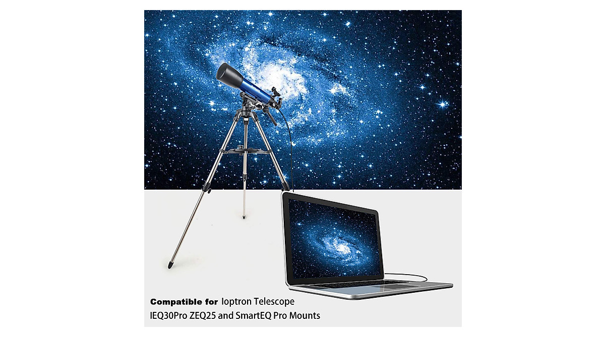 Ioptron Telescope Control Cable USB RS232 to RJ9 for Equatorial Mounts