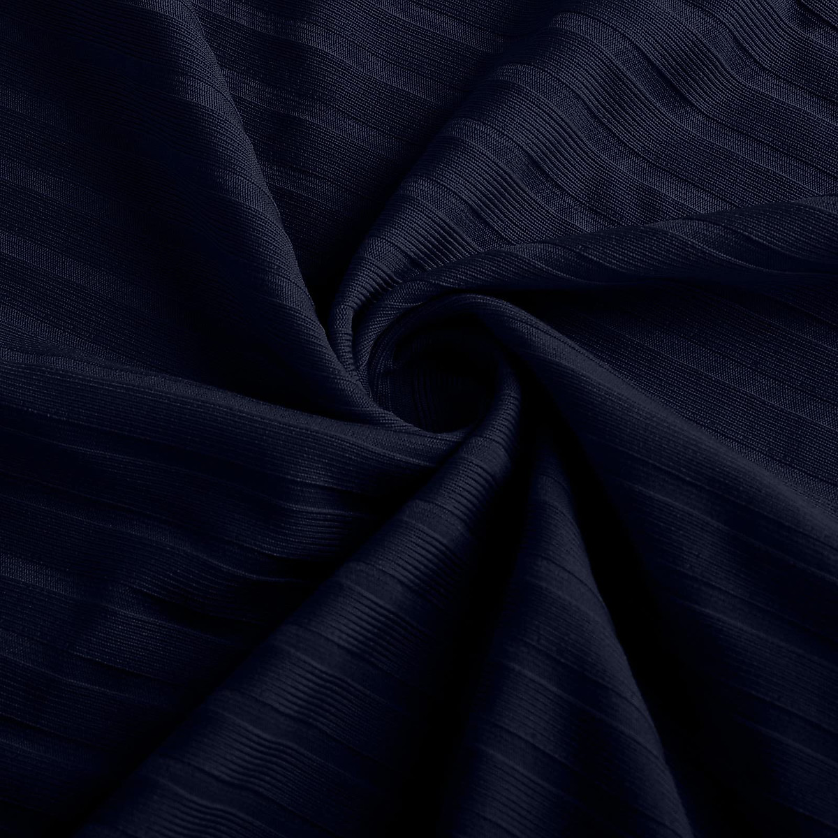 MEOILCE Long Sleeve Knit Polo Shirts Mens Slim Fit Casual Basic Button Up T-Shirt Fashion Stretch Ribbed Golf Shirts Navy