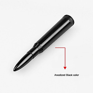 HGC 50 Caliber Bullet Style Short Replacement Antenna in Anodized Black Color for Ford F150 F250 F350 F450 F550 F650 1997-2019