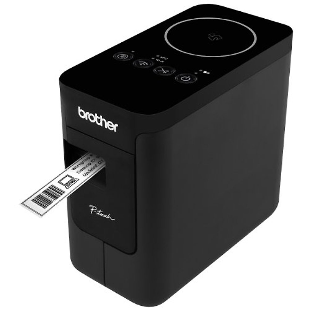 Brother P-touch, PTP750W, Wireless Label Maker, NFC Connectivity, USB Interface, Mobile Device Printing, Black