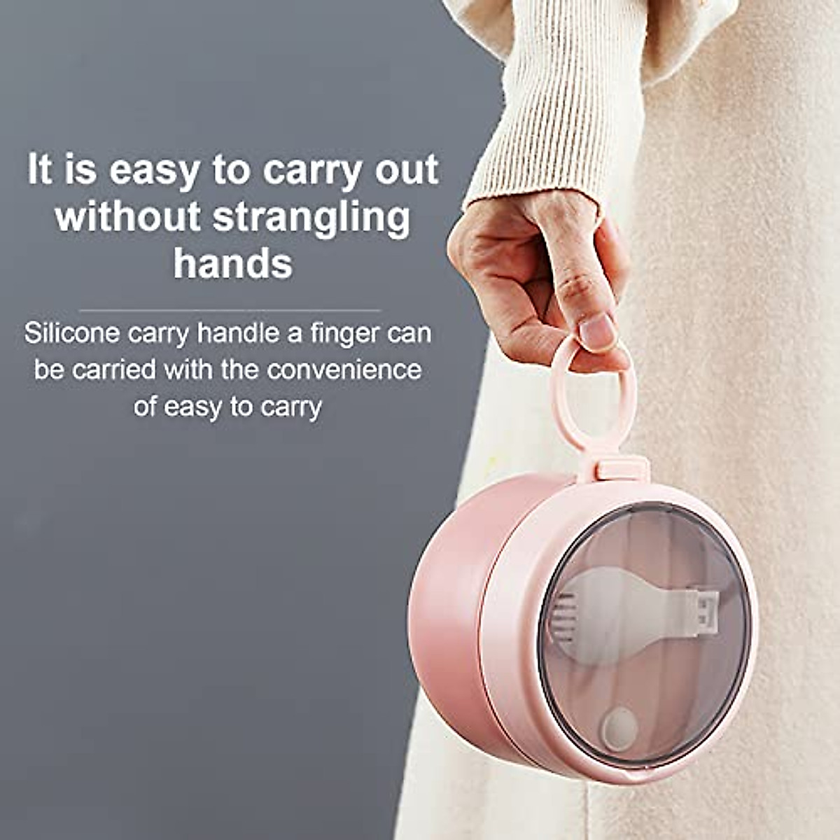 Aphmeir Overnight Oats Containers with Lids, 20oz Stainless Steel Inside Overnight Oats Jars with Spoon, Insulated Food Jars Portable Oatmeal Container Breakfast On The Go Cups (Pink)