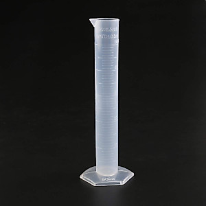 HEALLILY 4Pcs Measuring Cylinder Beaker Plastic Graduated Cylinder Test Tube Industrial Quality 10ml/ 25ml/ 50ml/ 100ml with Pour Spout