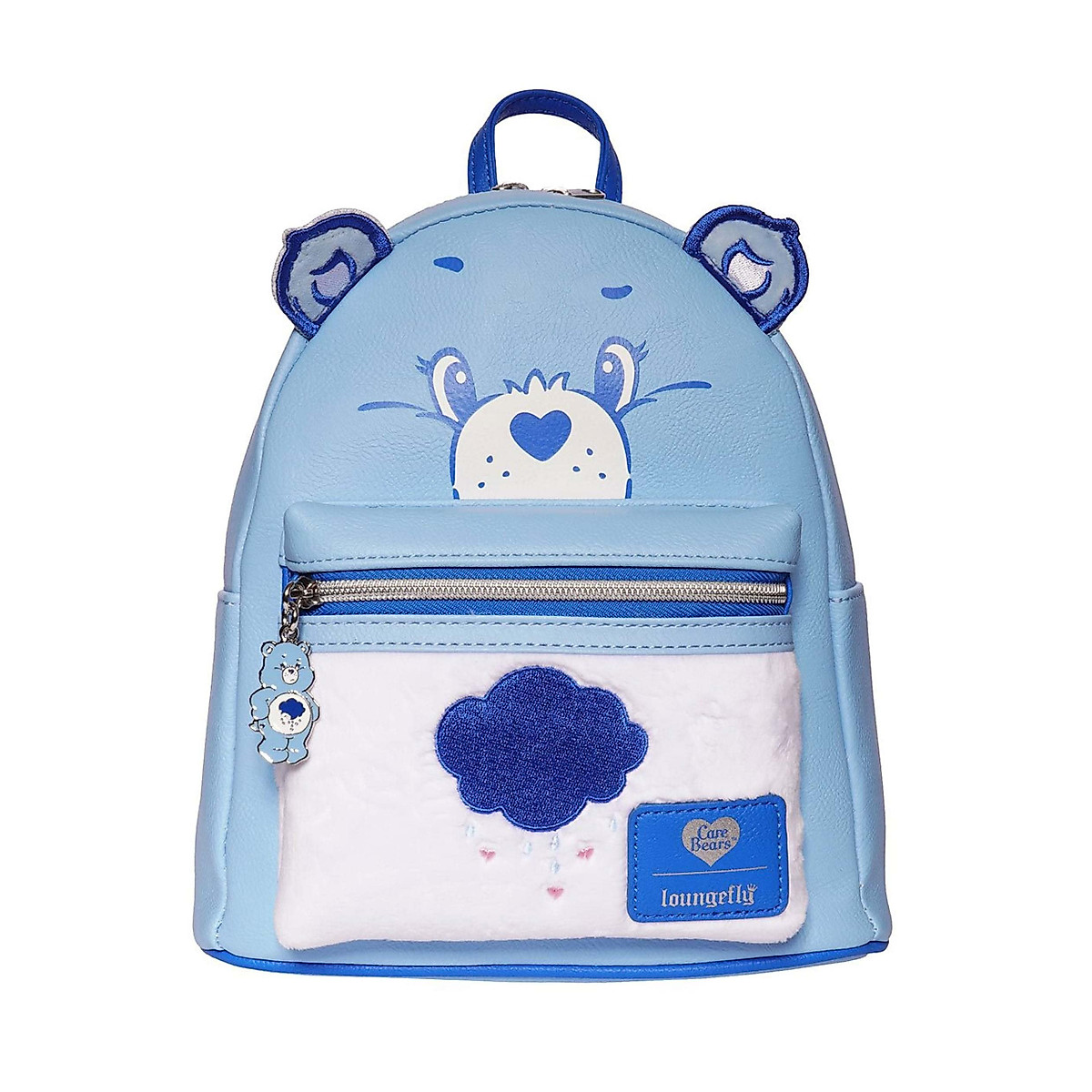 Care Bears Grumpy Bear Flocked Mini-Backpack - Entertainment Earth Exclusive