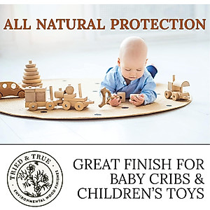 Tried & True Danish Oil, Pint - Pure Polymerized Linseed Oil Wood Finish, Ideal for Furniture, Rustic Pieces, & Priming Wood for other oil or epoxy-based products - Food Safe, Simple, Fast Curing