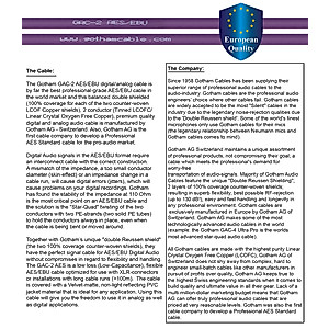 WORLDS BEST CABLES 20 Foot - Gotham GAC-2 AES/EBU (Purple) – Low-Loss, 2xCore 2xShielded Balanced Digital & Analog Audio Cable w/Neutrik NP3X-B ¼ Inch (6.35mm) TRS Plugs - Custom Made