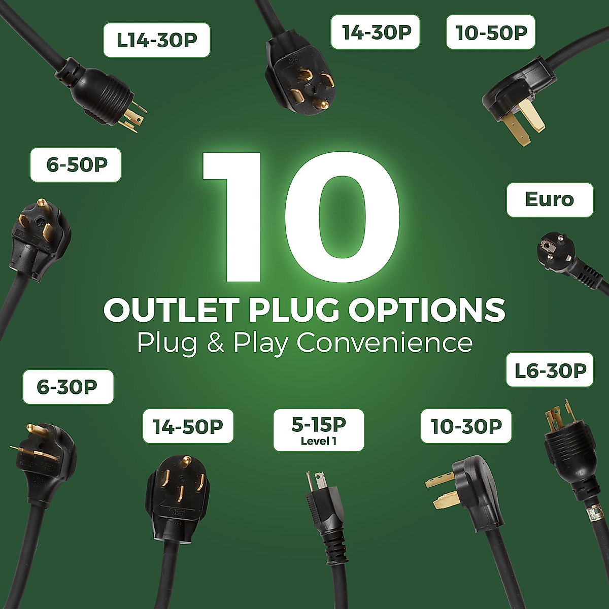 PRIMECOM Level 2 EV Charger 220/240V, 16A, 30ft & 50ft, Portable EVSE Electric Vehicle Charging Cable Compatible with Bolt Volt Leaf BMW i3 Fiat 500e Clarity NIRO Prius (10-30P, 30 Feet)