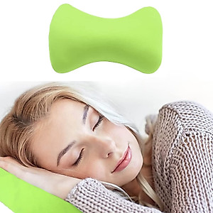 Microbead Neck Pillow Bone Shaped Neck Support Sleeping Tube Pillow Portable Neck Bolster Cushion for Home Office Travel
