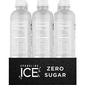 Sparkling Ice, Lemon Lime Sparkling Water, Zero Sugar Flavored Water, with Vitamins and Antioxidants, Low Calorie Beverage, 17 Fl Oz (Pack of 12)