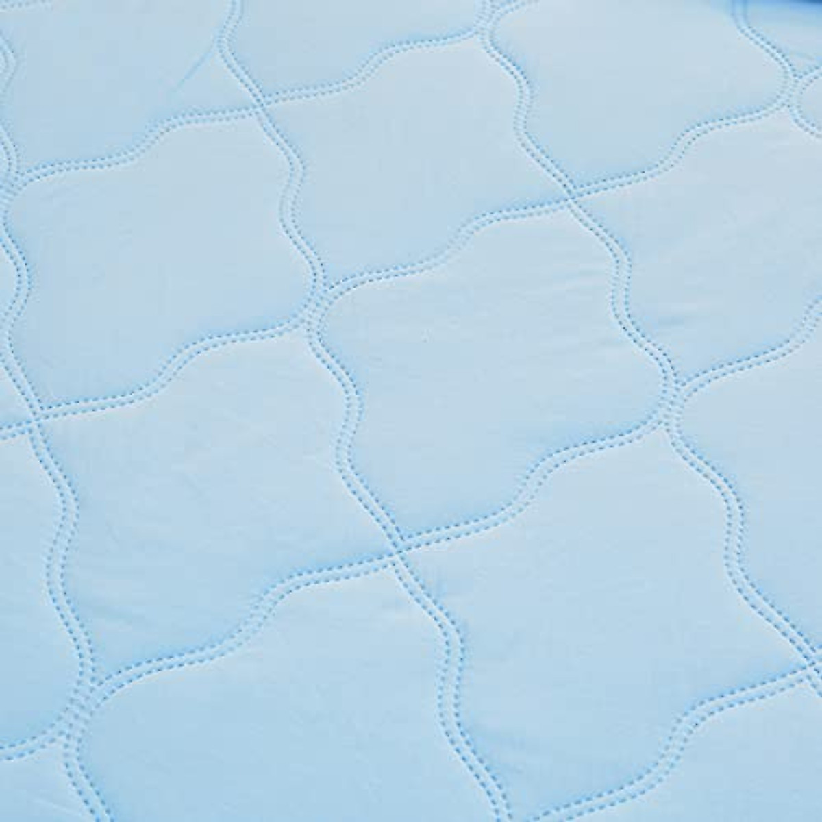 Down Alternative Toddler Quilt Comforter Super Soft Design for Baby Boys Girls, Breathable Quilted Crib for Winter Nap Sleeping Nursery Bed Light Blanket - 39”x59” Blue