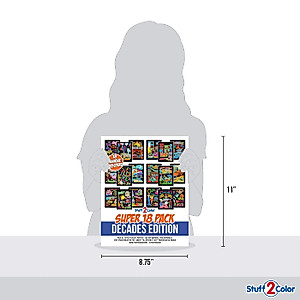 Stuff2Color Super Pack of 18 Fuzzy Velvet Coloring Posters (Decades Edition: 50's, 60's, 70's) - Great for Family Time, Arts & Crafts, Travel, At Home, Care Facilities [All Ages Coloring: Girls, Boys, Adults, Toddlers, Teens]