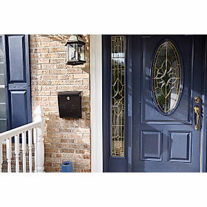 Architectural Mailboxes Bordeaux Galvanized Steel, Locking, Wall Mount Mailbox, 2697RZ-10, Rubbed Bronze, Medium Capacity