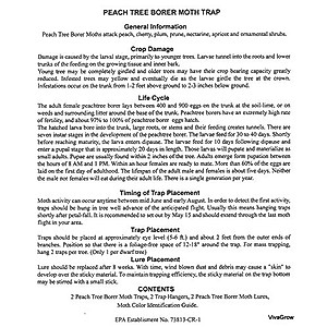 Peach Tree Borer & Clearwing Moth Trap (2 Pack, 8 Week)