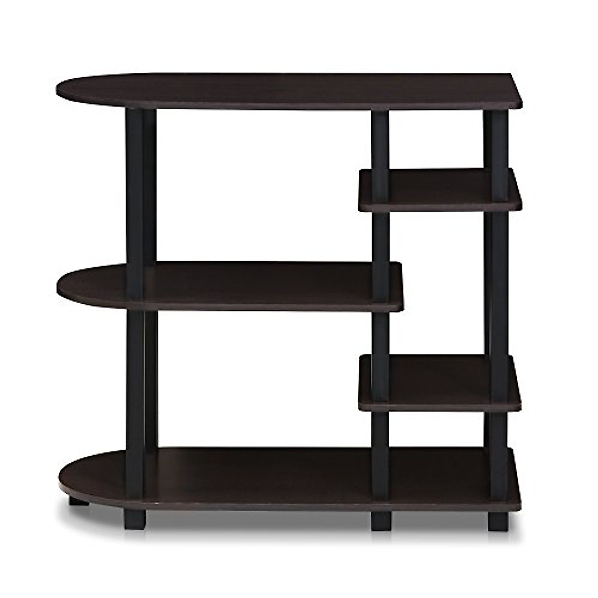 Furinno Turn-S-Tube Round Corner Storage Shelf, Espresso