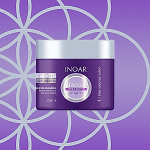 Inoar – Absolut Speed Blonde Mask – Designed for Bleached, Blonde, Brassy, and Grey Hair Types, Hair Mask, Vegan Hair Product, Cruelty Free Haircare for Men and Women (16 ounces/500 grams)