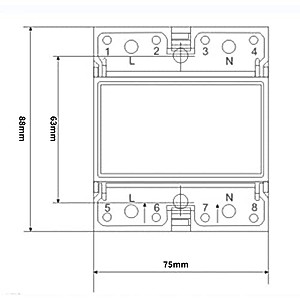 Electric Meter, KWh Meter, Single Phase 4P LED DIN-Rail Electricity Power Consumption Wattmeter Energy Meter, 10-40A
