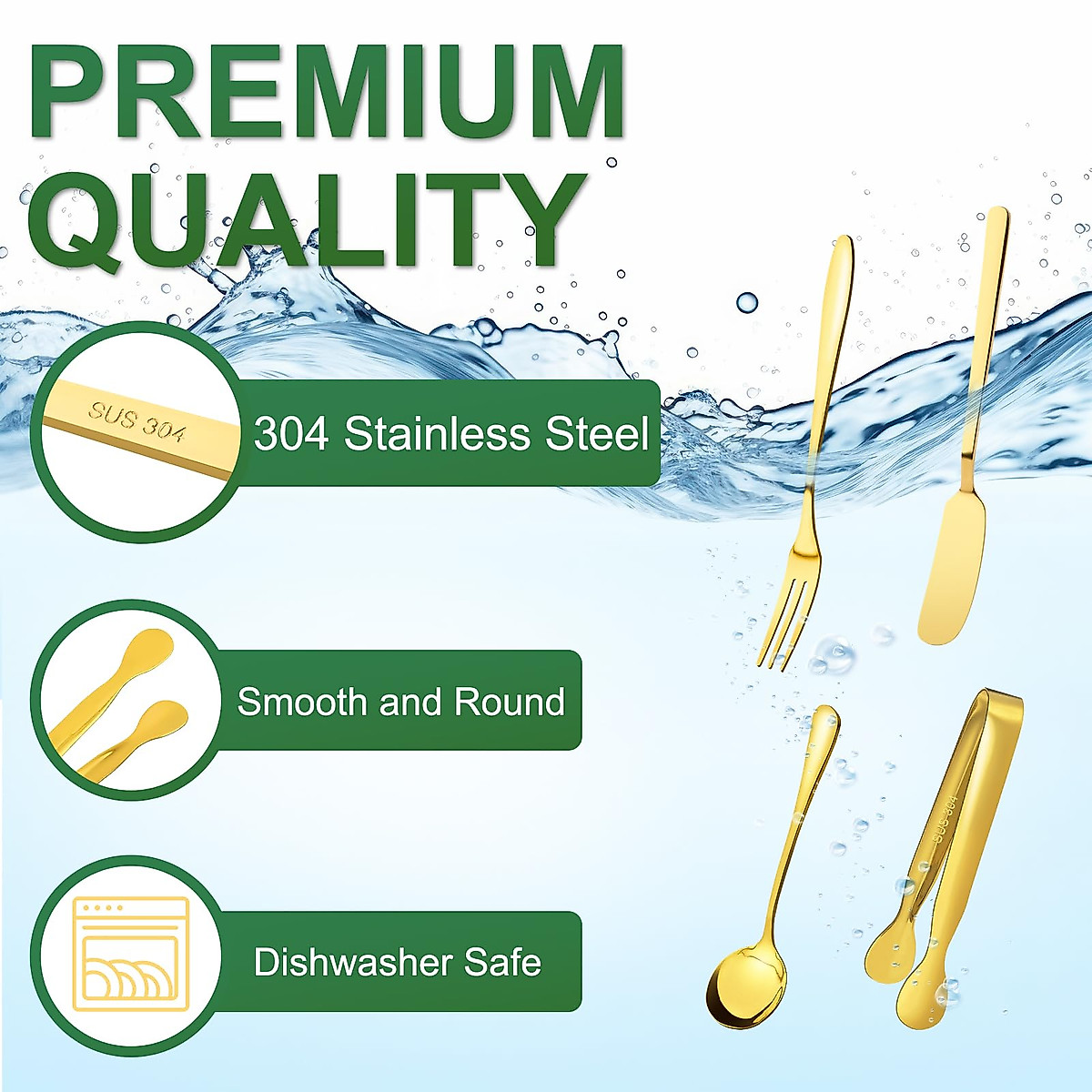 38 Pcs Charcuterie Boards Accessories, Gold Stainless Steel Charcuterie Utensils Set, Including Cheese Butter Spreader, Mini Serving Tongs, Knives, Spoons, Forks, Honey Dippers and Toothpick Flags