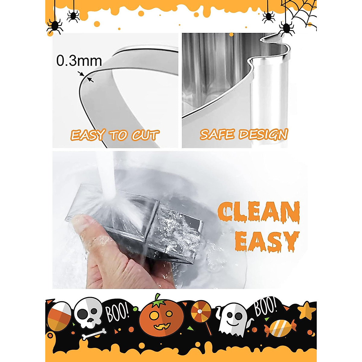 JVAENOUSN Halloween Pumpkin Carving Kit 12 Pcs Pumpkin Carving Tools Easy Professional Pumpkin Carving Cookie Cutters Stencils for Family Adults
