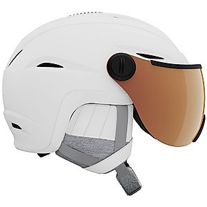 Giro Essence MIPS Vivid Snowboard Ski Helmet for Women & Youth w/Integrated Shield/Visor - Matte White - M (55.5-59cm)
