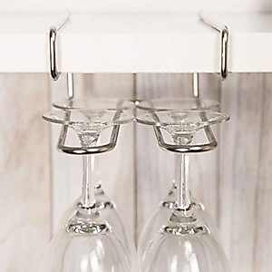 Wine Cup Rack Stainless Steel Chrome Cabinet Glass Frame Freestanding Display Stand J1118, PIBM