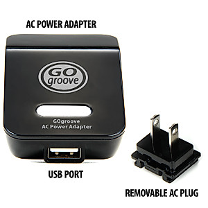 GOgroove Universal Fitness Tracker USB Power Adapter Wall Plug - Compatible with Fitbit Charge, Inspire, Versa, Ionic, Alta HR, Fossil, Samsung, Lintelek, LETSCOM and More Fitness Trackers