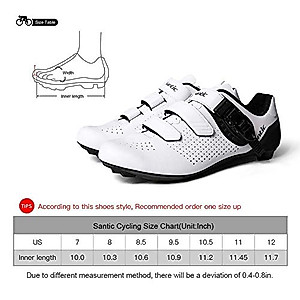 Santic Cycle Shoes Bike Shoes Suitable for Peleton & Look Delta Cycling Shoes