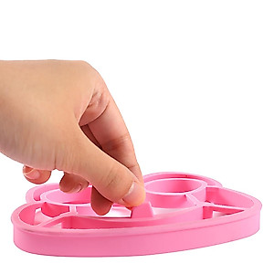 Breakfast Omelette Mold Easy To Clean Custom Silicone Pancake Dog Frog Egg Fired Mould (Yellow-SmileFace)