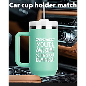 Inspirational Gifts for Women,Thank You Gifts, Retirement Gifts for Women Funny Birthday Gifts for Coworker, BFF, Mom, Wife, Sister 40 oz Tumbler With Handle and Straw Lid