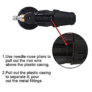 Tool Daily Foam Cannon, 1/4 Inch Quick Connect, Power Washer Foam Cannon with 5 Pressure Washer Nozzles,1 Liter