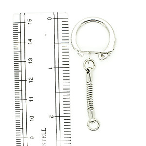 Key Chains Snake Chain with Snap End and Jump Ring for Craft Findings - Pack of 50