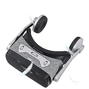ZNBJJWCP 3D Vr Virtual Reality Vr Glasses Genuine Leather Eye Glasses Smart Helmet Stereo Game Cinema Boxs Suitable for Smart Phone