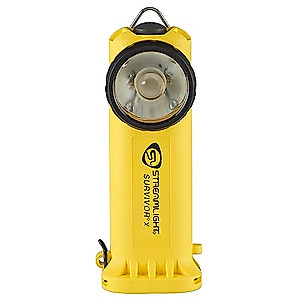 Streamlight 90960 Survivor X 250-Lumen Right-Angle Firefighter's Flashlight with Three (3) "AA Alkaline Batteries, Yellow