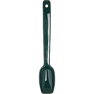 Carlisle FoodService Products Plastic Solid Spoon, 9 Inches, Green, (Pack of 12)