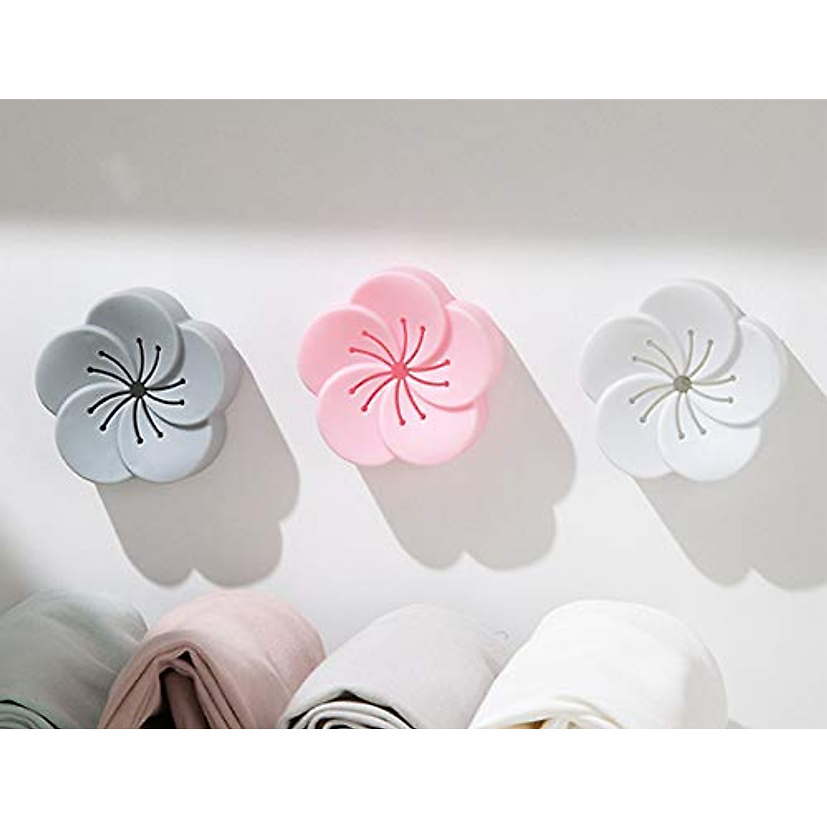 AKOAK 2 Pcs Flower Aromatherapy Box Wardrobe Deodorant Box, Home Bedroom Toilet Toilet Deodorant Aromatherapy Storage Box (Pink)