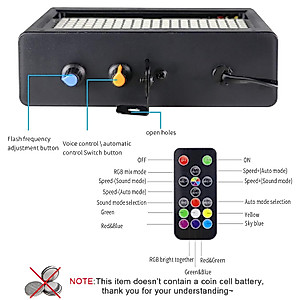 EcoStrobe Stage Strobe Light, Super Bright Flash Stage Lighting, Sound Activated and Speed Control RGB Strobe Light, Flash Party Lighting for Wedding, Xmas, Birthday, Club, DJ (180 LED)