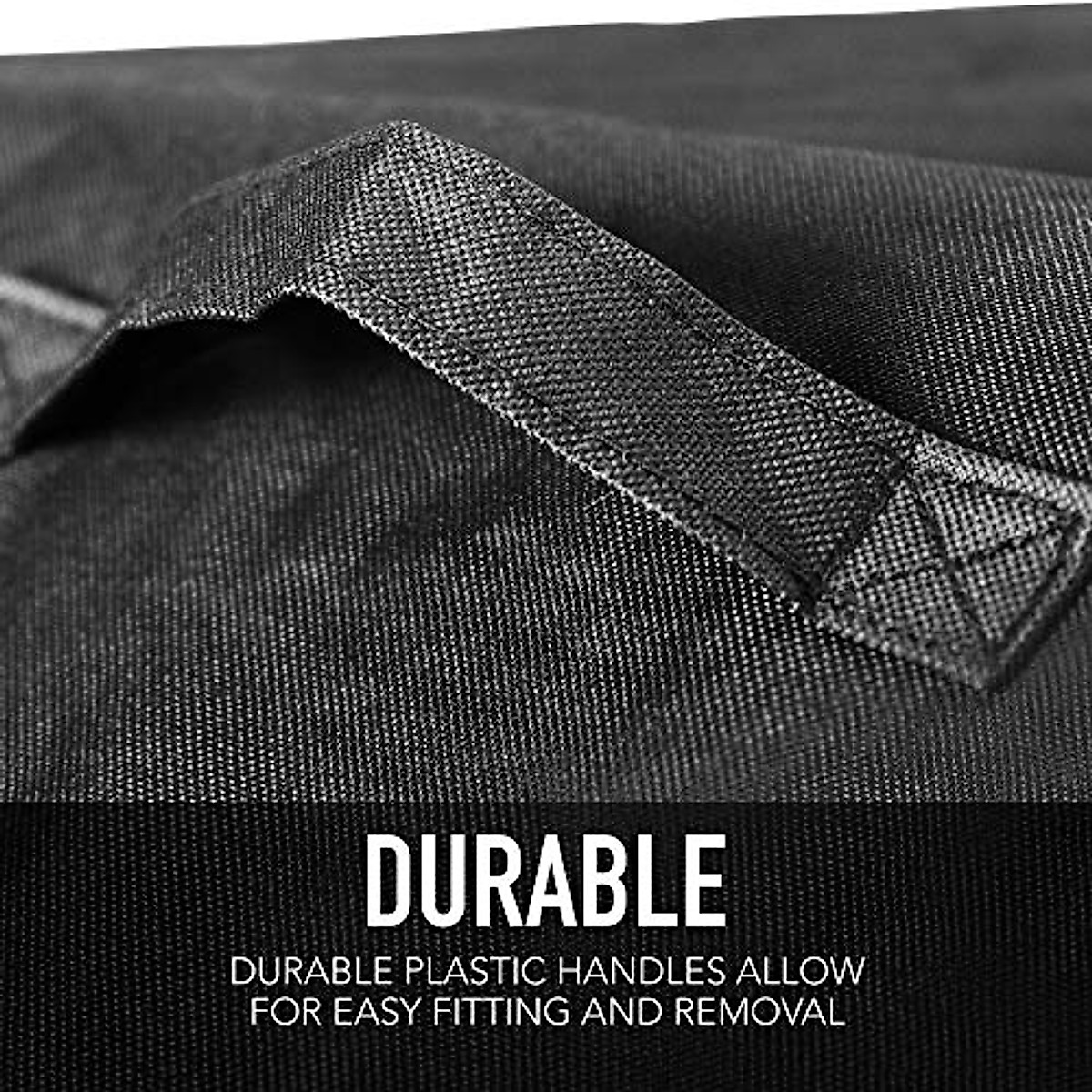 Kenmore PA-20281 BBQ Grill Cover, Heavy Duty Weatherproof Fabric for Outdoor Patio Backyard, Fits Grills up to 56" Width, Black