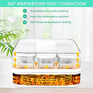 LIFERUN Yogurt Maker Machine, Greek Yogurt Maker with Temperature Control & Time Control, Automatic Digital Yogurt Machine is Easy to Use, Glass Jars are Easy to Clean, Perfect for Home Organic Yogurt