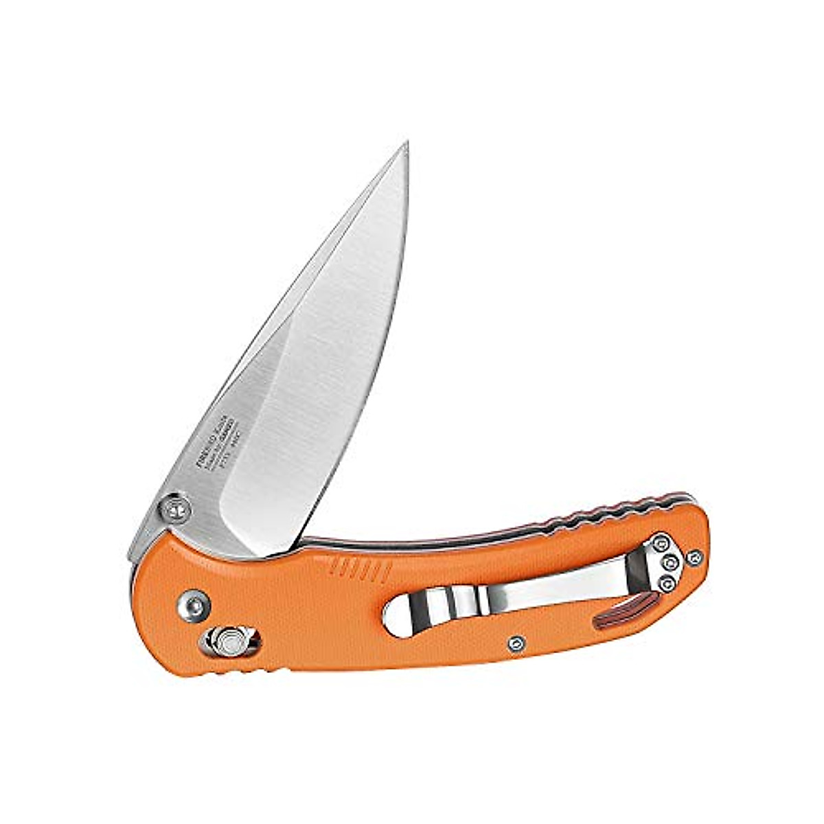 Firebird GANZO F753M1 Pocket Folding Knife G-10 Anti-Slip Handle with Clip 440C Stainless Steel Blade Camping Fishing Outdoor Folder EDC Knife (Orange)