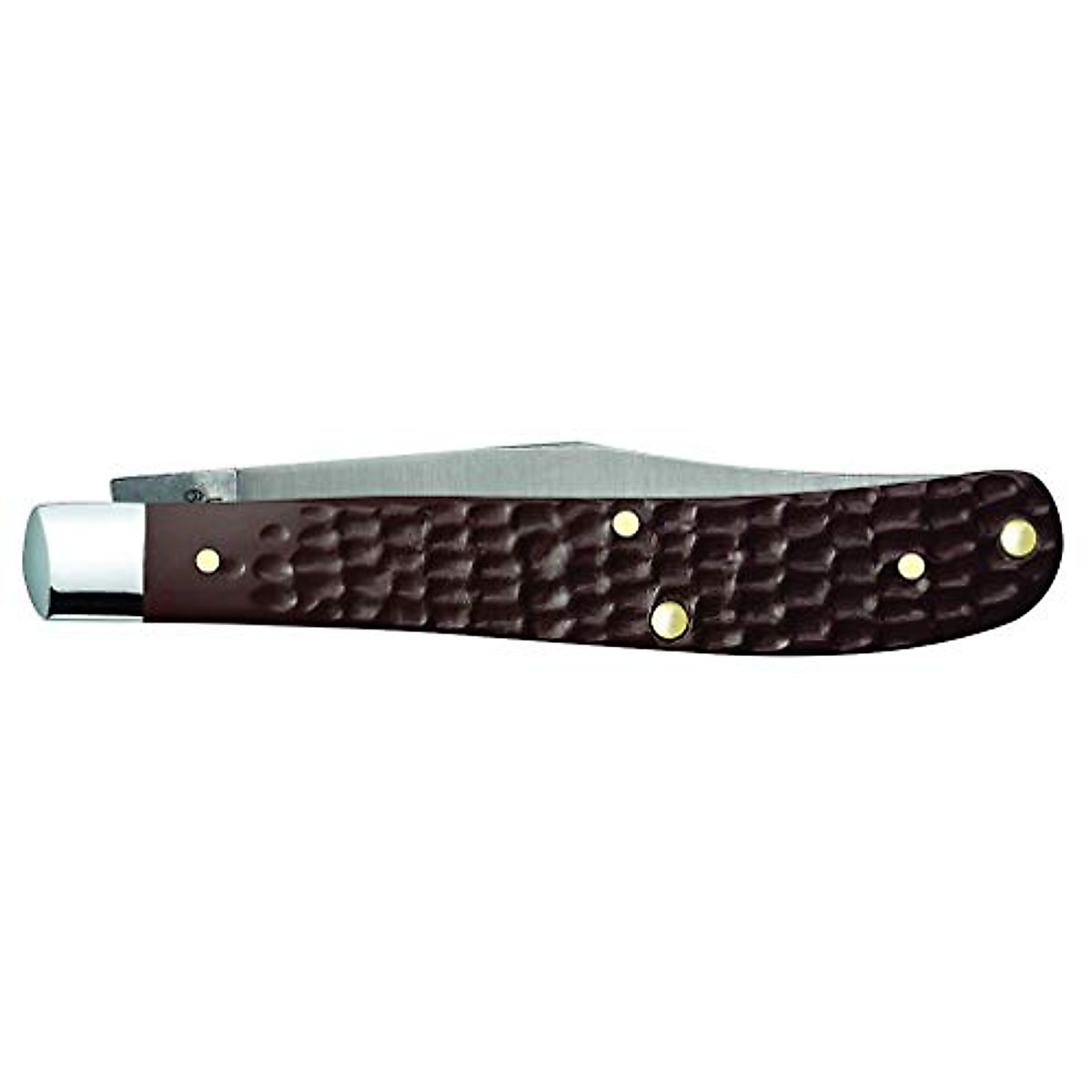 CASE XX WR Pocket Knife Brown Synthetic Barehead Slimline Trapper Item #135 - (61048 SS) - Length Closed: 4 1/8 Inches
