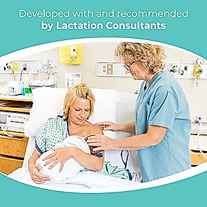 LaVie Warming Massagers 2-Pack (Pair) and Pump Strap Hands Free Pumping Bra Bundle, Massager and Breast Pump Bra Teal