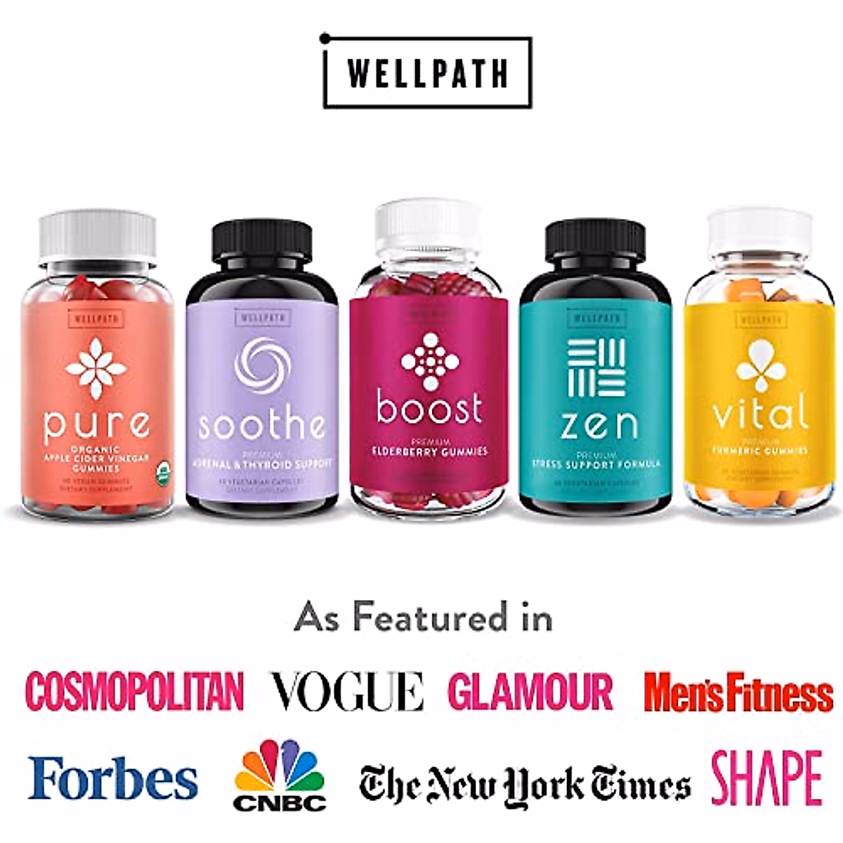 WellPath Vital Turmeric Gummies + Ginger - Joint Support Curcumin Supplement, Turmeric Curcumin C3 Complex, Tasty Alternative to Capsules, Turmeric & Ginger Root, Tropical Flavor Chews, Vegan, 60 Ct