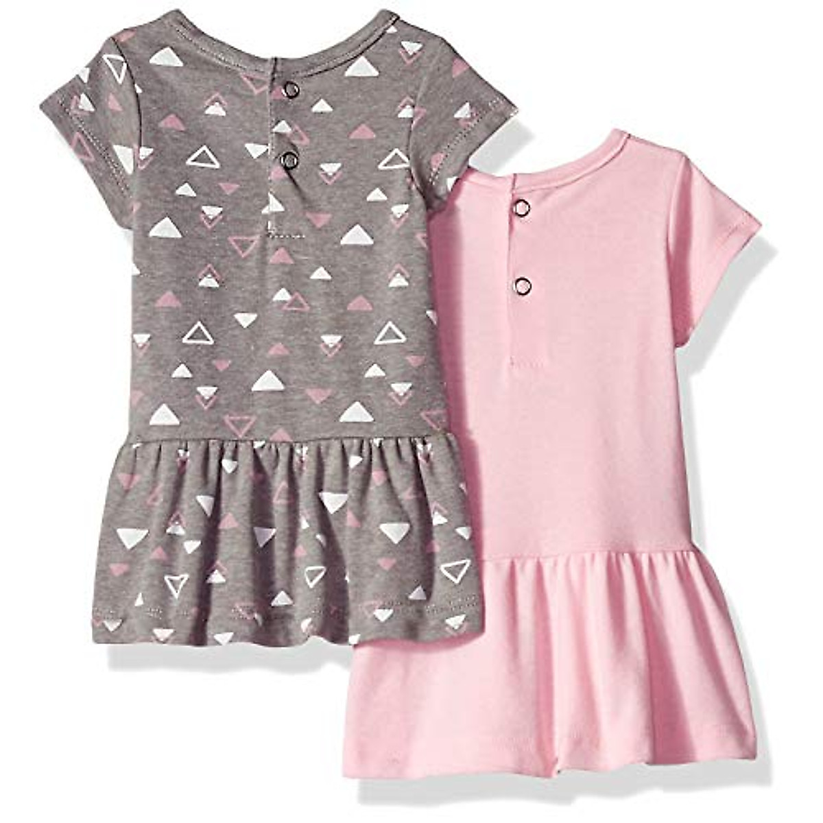Hanes Baby Flexy Set-2 Short Sleeve Tunics with 2 Leggings, Pink Fun, 12-18 Months