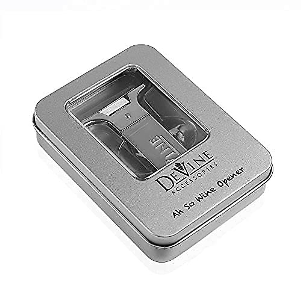 DeVine- Ah So Wine Opener for Vintage Bottles - Two-Prong Cork Puller & Corker With Sleek Case - Great Gift Idea