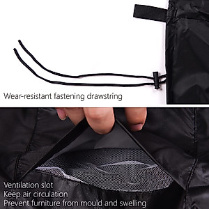 bemece Patio Furniture Set Covers, Waterproof, UV Resistant, Upgraded Ripstop 420D Oxford Rectangular Outdoor Furniture Covers 74" L x 47" W x 28" H