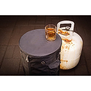 Destination Gear 5999 UV and Weather Resistant Propane Gas Tank Cover with Stable Tabletop Feature, Fits Standard 20 lb Tank Cylinder, Ventilated with Storage Pocket