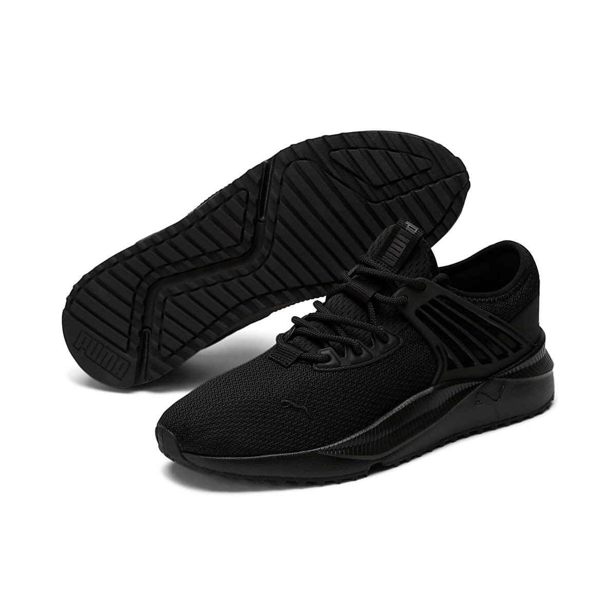PUMA Mens Pacer Future Sneaker, PUMA Mens Black-PUMA Mens Black- Black, 9