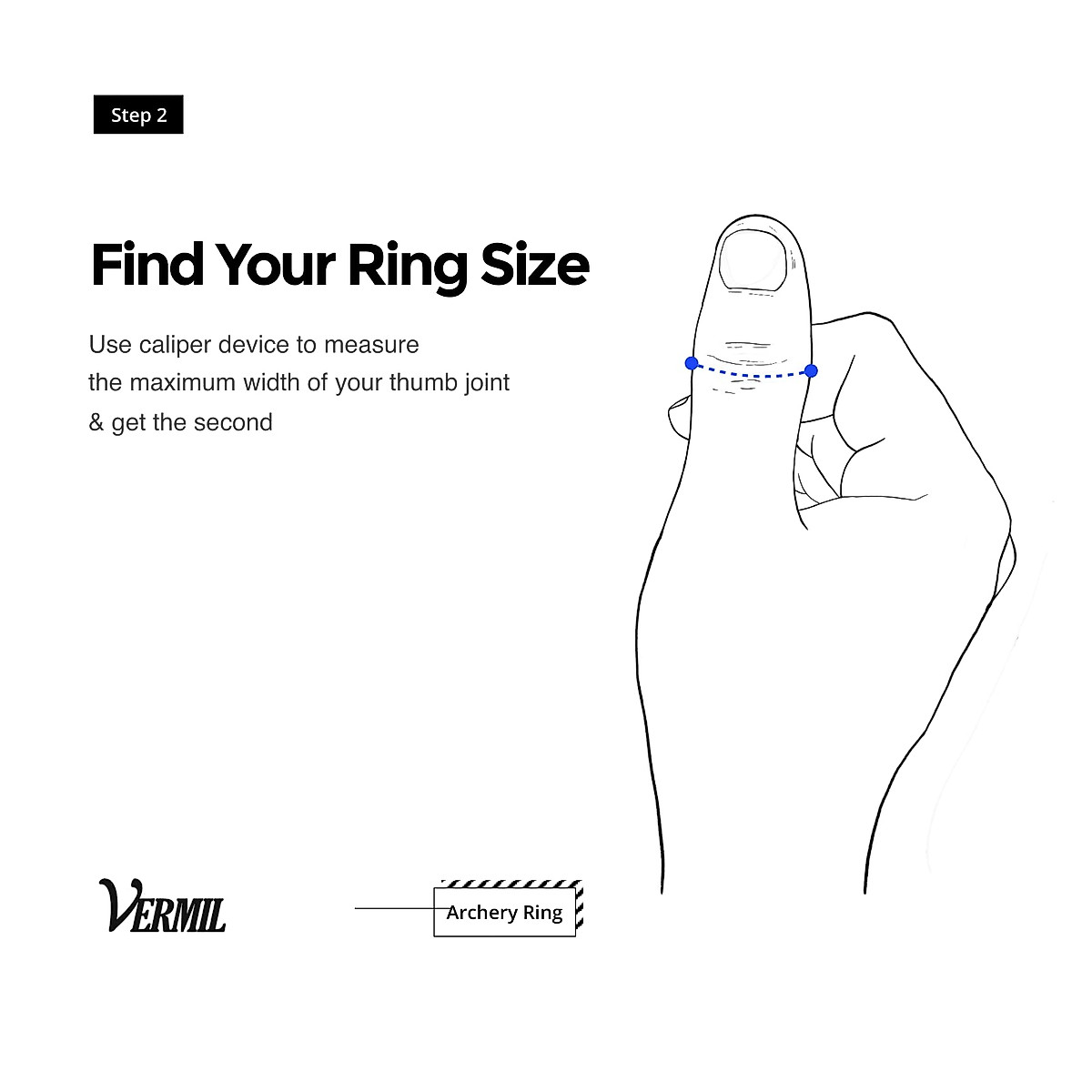 Vermil Classic Ivory Thumb Ring (24x27 mm)