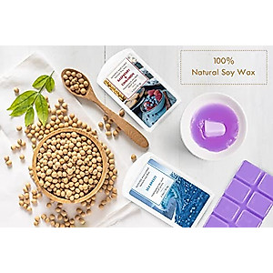 LA BELLEFÉE Wax Melts Wax Cubes, Soy Wax Candle Melts, Decoration Lavender, Fresh Linen, Winds in Summer, Sea Breeze, Raspberry&Cinnamon, Espresso, Cherry