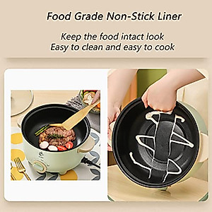 Drizzle 3L Hot Pot Cooker Electrical Skillet - Multifunction Frying Pan 110V Non-Stick Grill Stir-fried Stewed Cookware Steak Noodle Ramen Shabu Shabu Pot - Home Office Party Kitchen Dorm Cooking