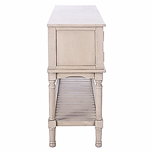 Safavieh Home Collection Tate Greige 2-Drawer Bottom Shelf 2-Door Console Table