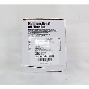 Chihee Grease Container Stainless Steel Bacon Grease Saver with Fine Mesh Strainer 2L / 67.6 fl oz Oil Container Grease Can with Dust-proof Lid Non-slip Tray for Kitchen Storing Frying Cooking Grease